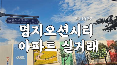 명지오션시티 아파트 10월 실거래 부산 강서구 명지 정인부동산 Youtube