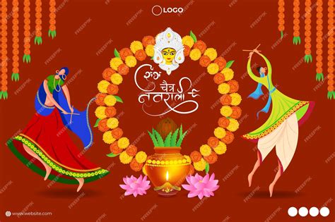 Premium Vector Vector Illustration Of Happy Chaitra Navratri Social