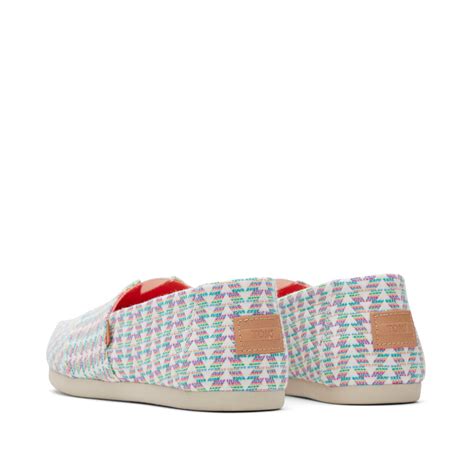 Womens Alpargata Multi Color Triangle Woven Espadrille Toms