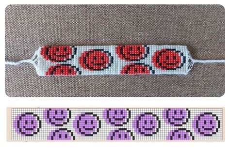 Схема фенечки из бисера Смайл Бисероплетение Бисероплетение аборигенов Бисер