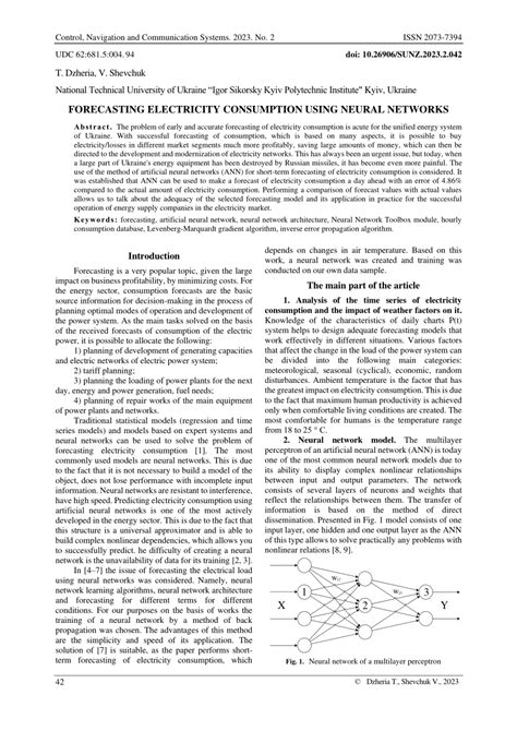 Pdf Forecasting Electricity Consumption Using Neural Networks