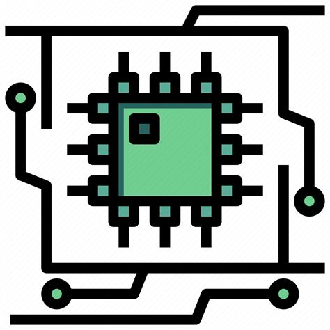 Semiconductor Microchip Technology Chip Cpu Processor 2 Icon