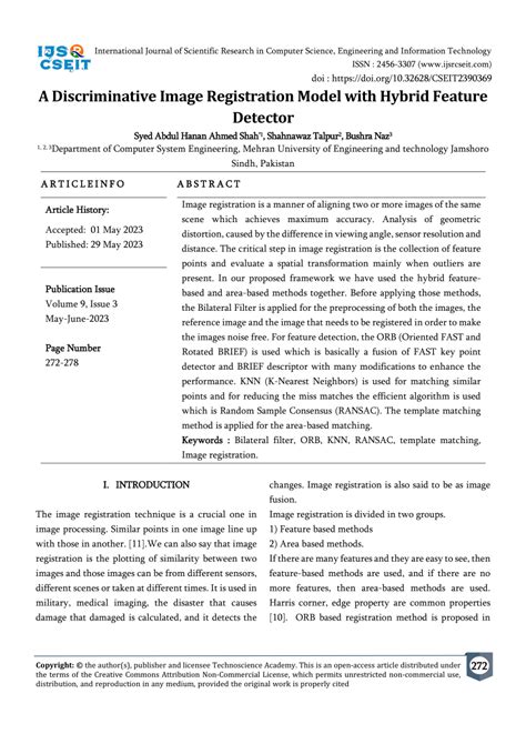 Pdf A Discriminative Image Registration Model With Hybrid Feature