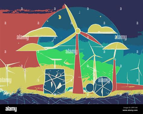 Renewable Energy Sources Clean Energy Vector Image Stock Vector Image