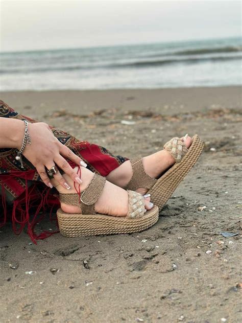 صندل تابستانی کنفی حصیری زنانه دخترانه کفش لژدار در تبریز