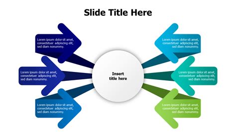 6 Arrows Pointing To A Circle Infographic Inforgraphics Slides
