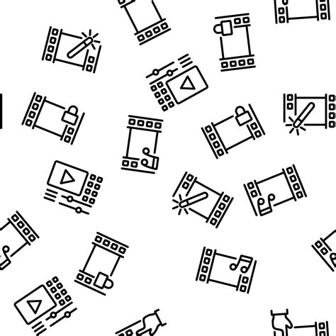Video File Editing Vector Seamless Pattern 10042377 Vector Art At Vecteezy