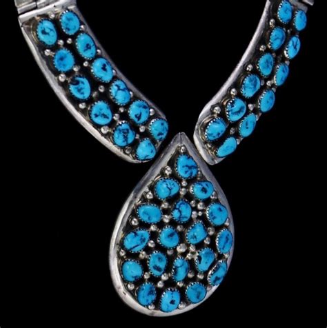 Vintage Sleeping Beauty Turquoise Cluster Necklace Turquoise Direct