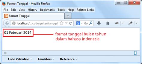 Membuat Tanggal Indonesia Di Codeigniter