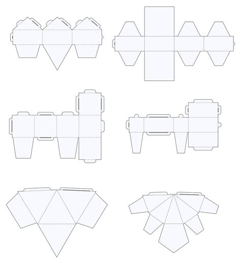 Premium Vector Editable Collection Foldable Box Die Cut Cube Template