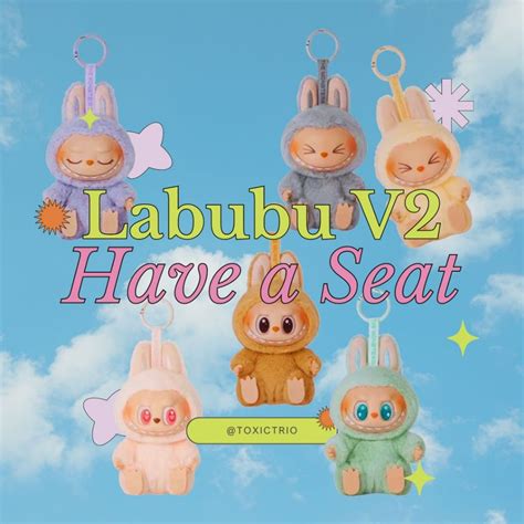 Popmart Macaron Labubu V2 The Monsters Have A Seat Plush Doll Secret