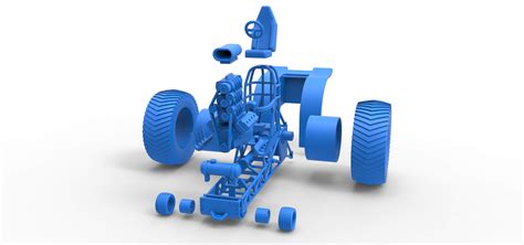 Pulling Tractor 125 3d Model By Techitemsrock