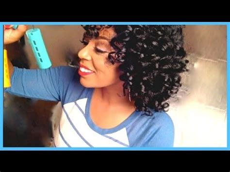 Perfect Heatless Perm Rod Tutorial AccordingToChloeC Hair Tutorial Perm Rods Natural Hair