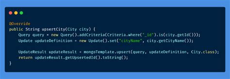 Типы операций обновления в Mongodb с использованием Spring Boot
