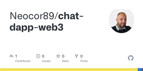 GitHub Neocor89 Chat Dapp Web3