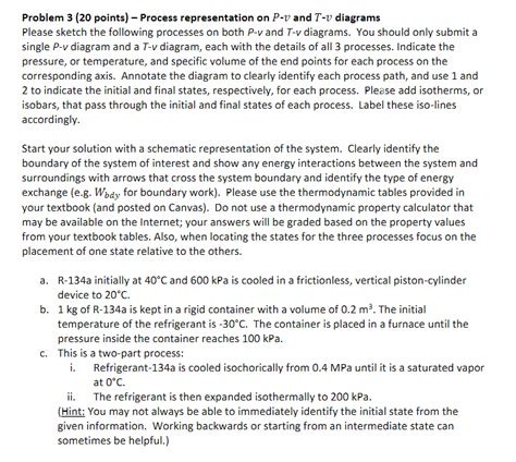 Solved Problem Points Process Representation On Pv Chegg