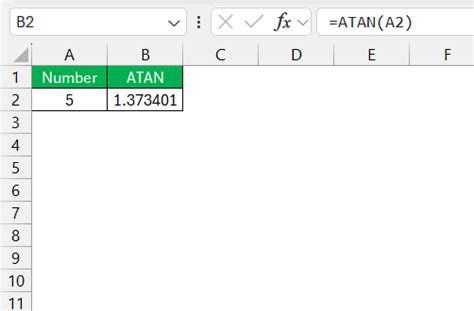 How To Make Inverse Tangent Calculations With Atan In Excel Myexcelonline