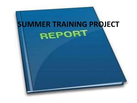summer training project report 1 ppt business administration business