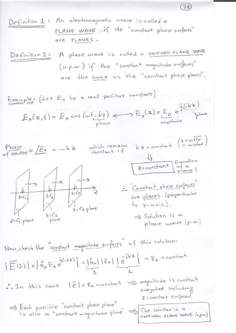 Lecture Notes 7 On Uniform And Nonuniform Plane Waves Pg 38 44