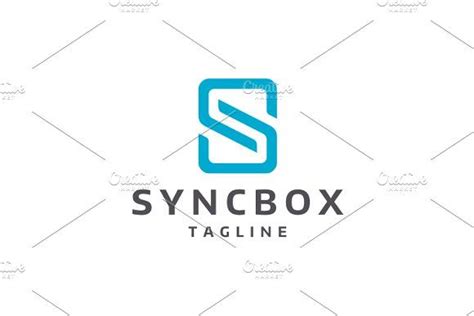 Sync Box Logo Templates Lettering Business Brochure