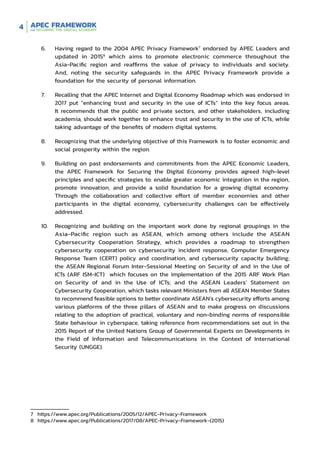 APEC Framework For Securing The Digital Economy PDF