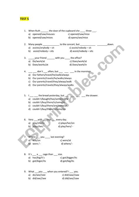 Elementary Grammar Esl Worksheet By Pandoritos