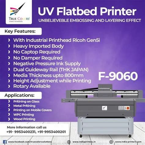 9060 Uv Printer At Rs 1150000 Uv Flatbed Printer In New Delhi Id