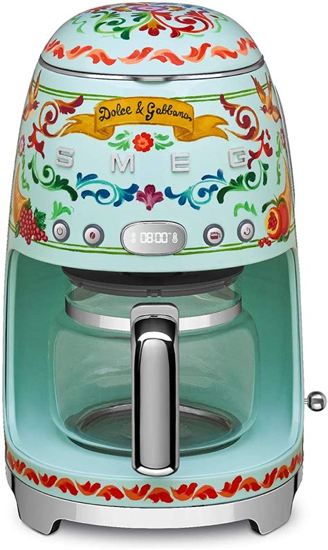 Dolce And Gabbana X Smeg 10 Cup Programmable Coffee Maker Sicily Is My Love Collection