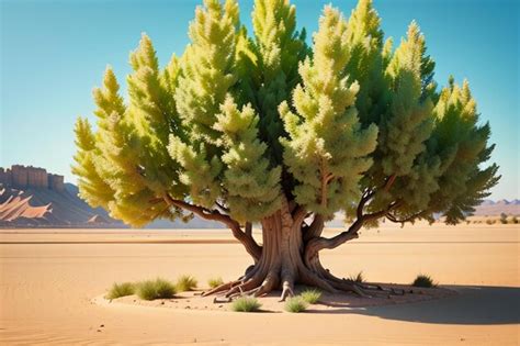 Premium Photo Desert Precious Trees Populus Euphratica Big Tree Environmental Protection