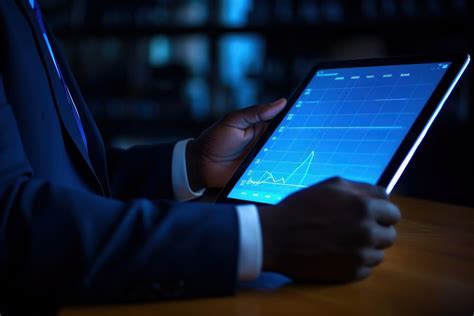 Businessman Computer Graph Chart Free Photo Rawpixel