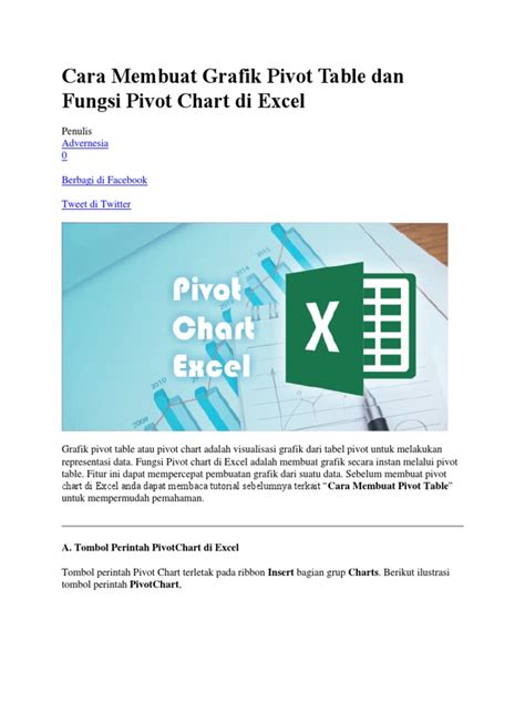 Cara Membuat Grafik Pivot Table Dan Fungsi Pivot Chart Di Excel Pdf