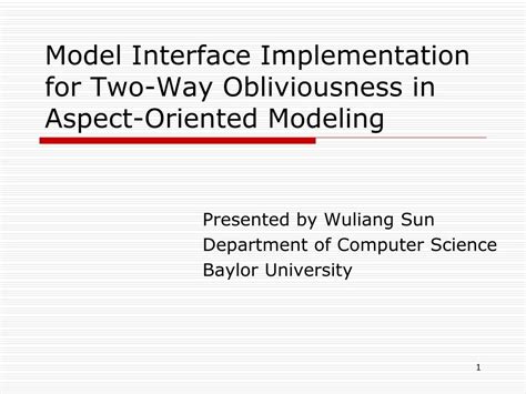 ppt two way obliviousness interface model implementation powerpoint