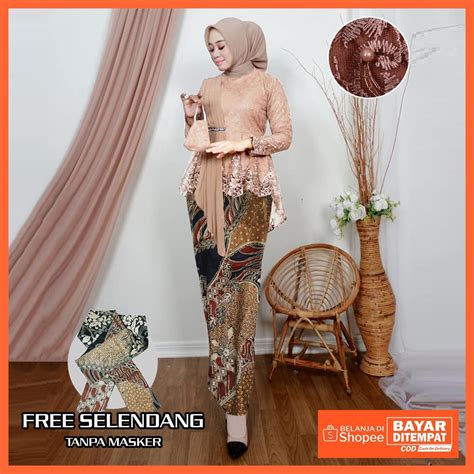 Jual NEW ARRIVAL BISA COD KEBAYA AURORA Kebaya Brukat Modern Kebaya