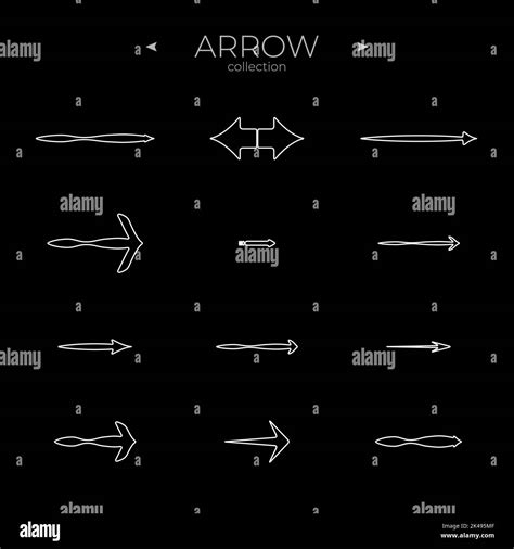 Premium Set Of Arrow Line Linear Arrow Icons Set Modern Vector