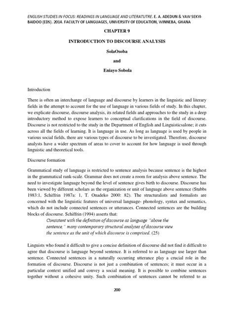 introduction to discourse analysis pdf pdf linguistics semantics