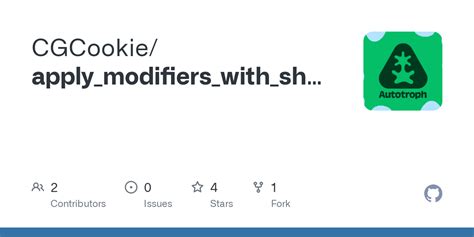 Github Cgcookieapplymodifierswithshapekeys