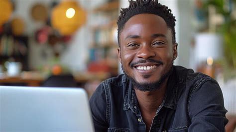 Man Smiling At Computer Stock Photos Images And Backgrounds For Free
