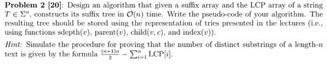 solved problem 2 [20] design an algorithm that given a