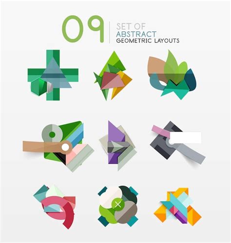 Premium Vector Set Of Vector Abstract Geometric Layout
