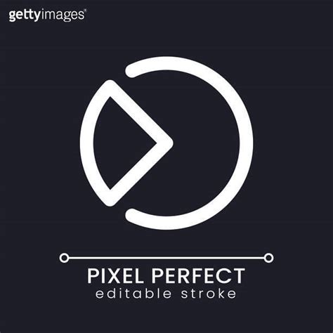 Segment chart pixel perfect white linear ui icon for dark theme 이미지 1432200165 게티이미지뱅크