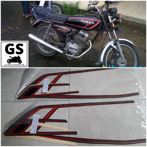 Jual STRIPING STIKER LIS BODY MOTOR HONDA GL TAHUN HITAM MERAH GL PRO MAX Shopee