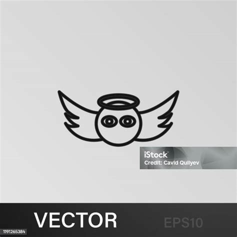 천사 얼굴 아이콘 웹 사이트 웹 디자인 모바일 앱 정보 그래픽에 대한 간단한 아이콘의 요소 표지판 및 기호는 웹 로고 모바일 앱 Ui Ux에 사용할 수 있습니다 0명에 대한