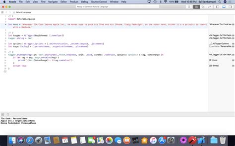 Natural Language In Ios 12 Customizing Tag Schemes And Named Entity