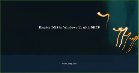 Disabling Automatic Dns Configuration In Windows Without Disabling Dhcp