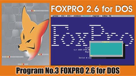 Program No 3 Foxpro 26 For Dos Youtube