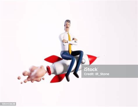 로켓 3d 렌더링 일러스트에 비행 성공적인 비즈니스 맨 스타트업 성공 새로운 비즈니스 승자 컨셉 3차원 형태에 대한 스톡 사진 및 기타 이미지 Istock