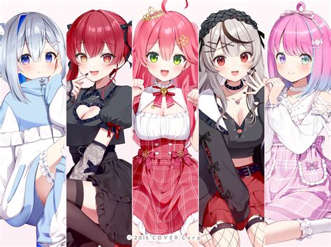 ももしきのイラストまとめ さくらみこ×宝鐘マリン×天音かなた×沙花叉クロヱ×姫森ルーナ（敬称略）ハピチョコ