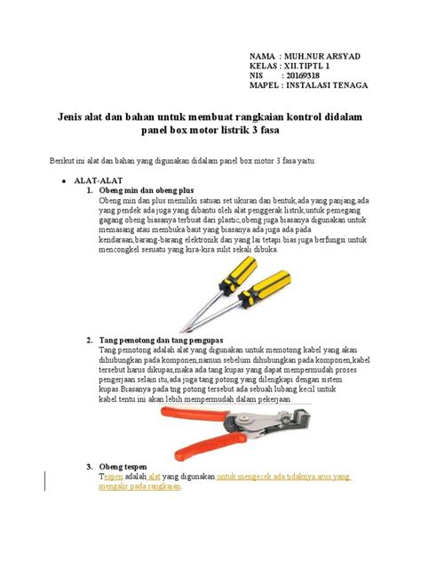 Kontrol Panel Box Motor Listrik 3 Fasa Pdf