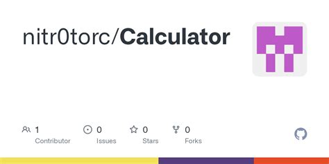 Github Nitr0torccalculator