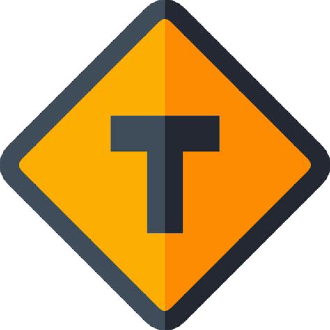 Intersection Basic Straight Flat Icon